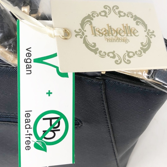 Isabelle Handbags | Bags | New Isabelle Navy Vegan Satchel Crossbody ...
